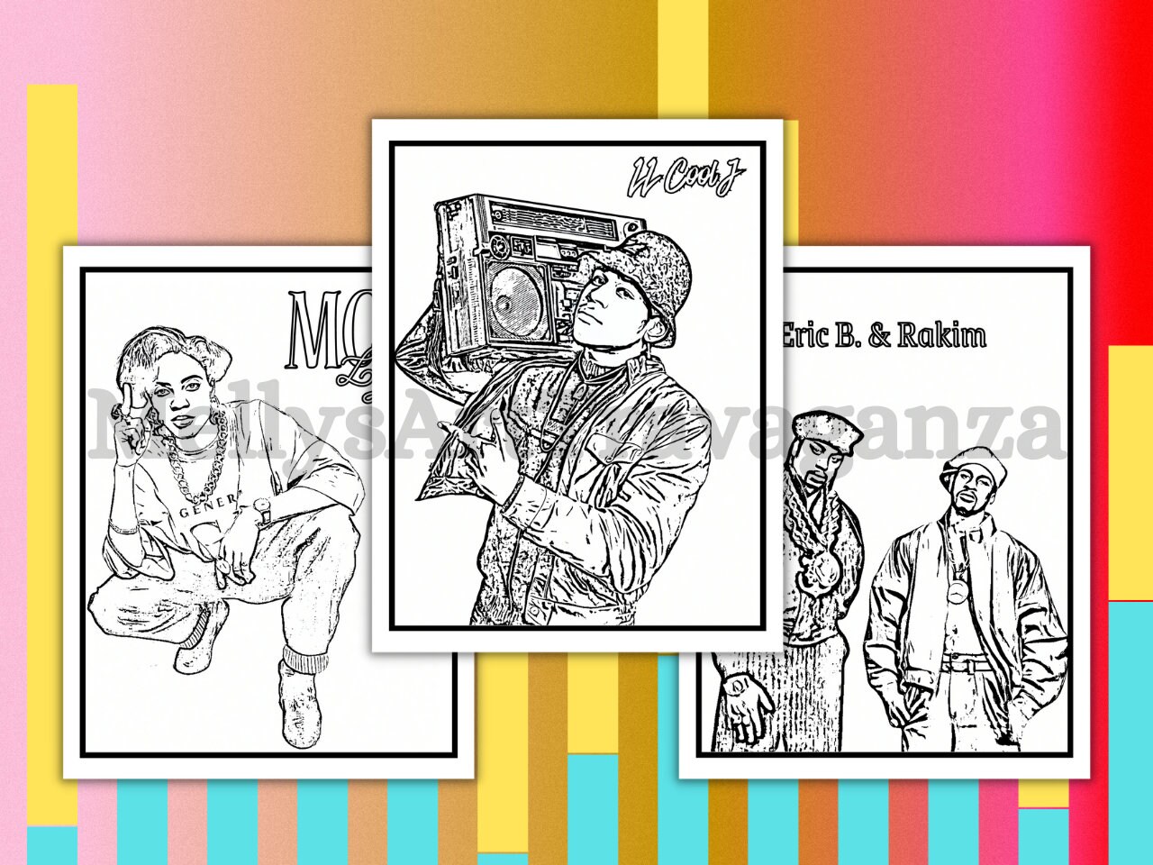 80s Hip Hop Coloring Book for Adults: A Coloring Book to Honor Hip Hop ...