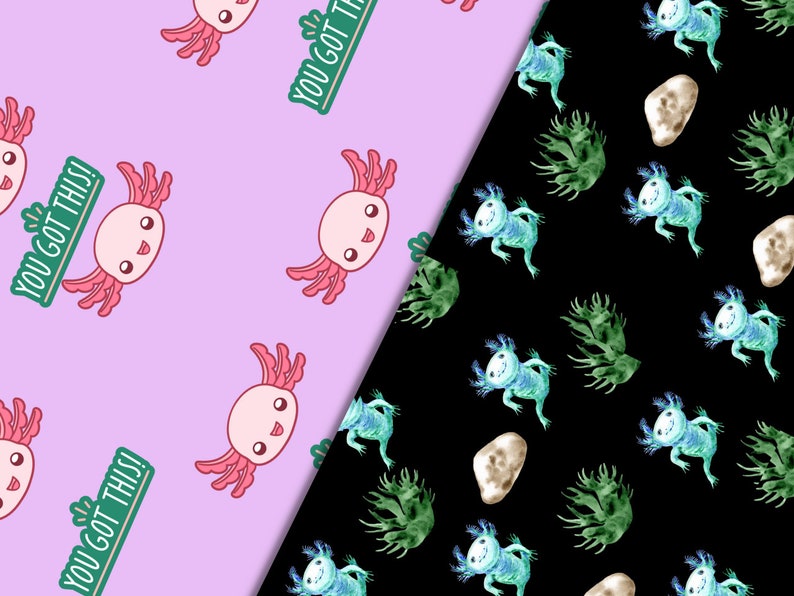 AXOLOTL Pattern Digital Paper Pack-12"x 12" INSTANT Download-digital ...
