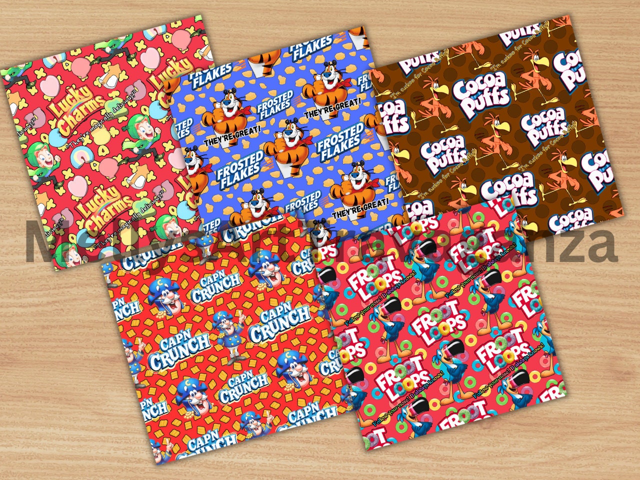 Printable Seamless Cereal Design Paper Pattern Digital Print INSTANT ...