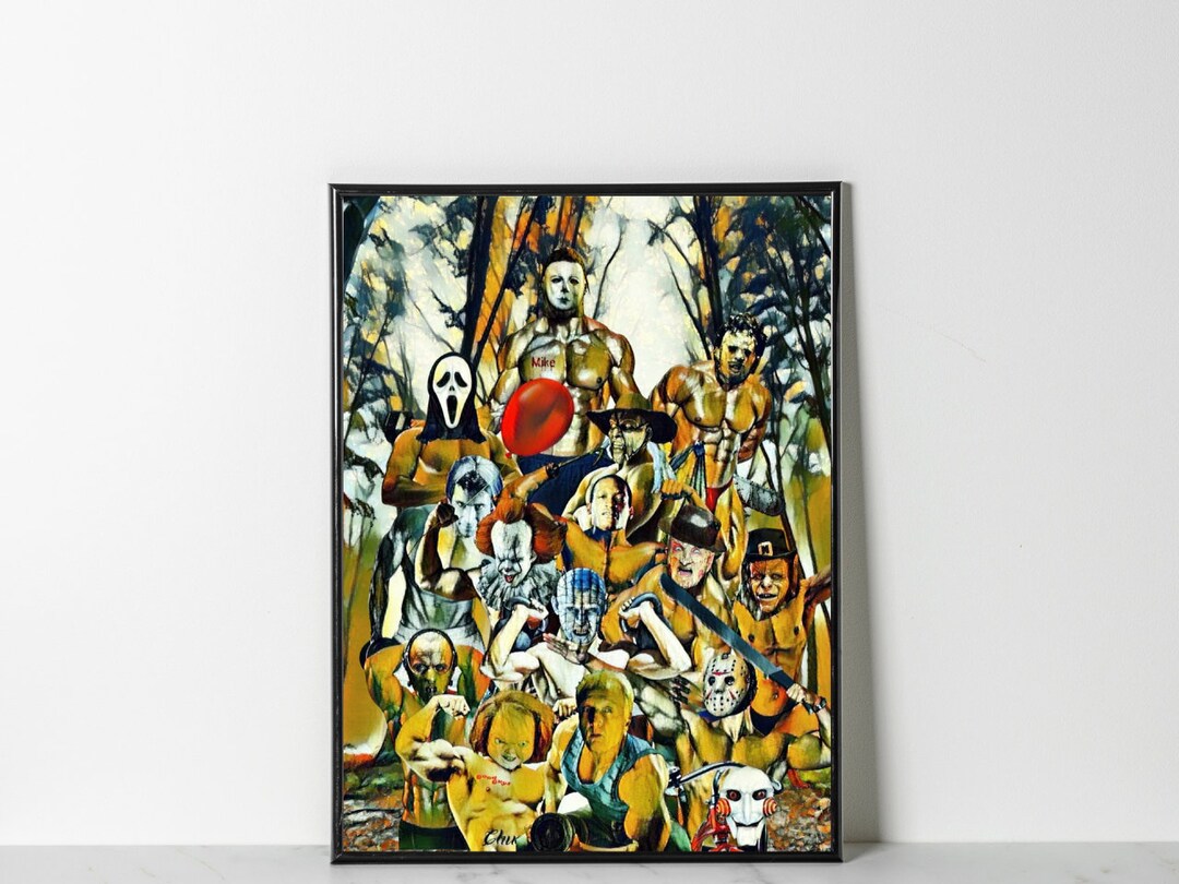 The Men of Horror Body Builder Muscle Workout Printable Poster Wall Art ...