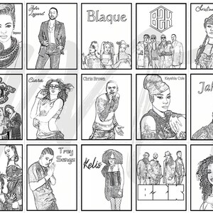 R&B the Early 2000s: A Coloring Book for Adults 44 Pages- Popular ...