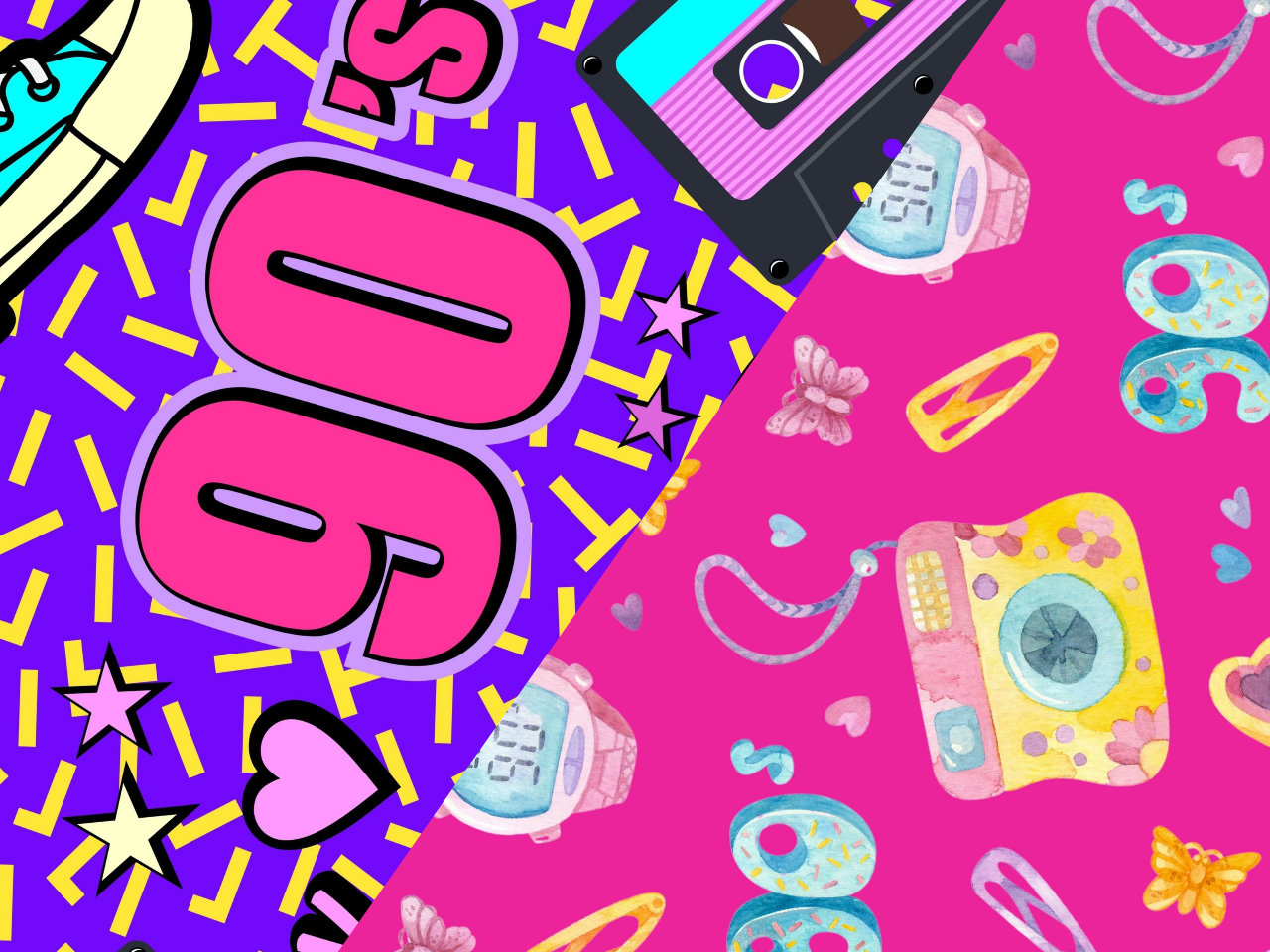 90s Style Digital Paper Pack-12"x 12" INSTANT Download-digital Prints ...