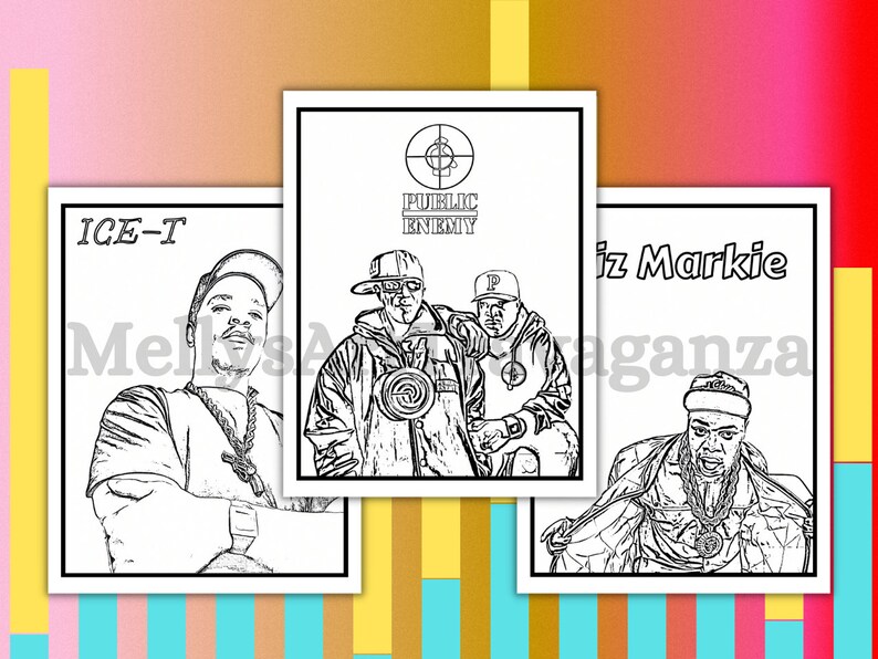 80s Hip Hop Coloring Book for Adults: A Coloring Book to Honor Hip Hop ...