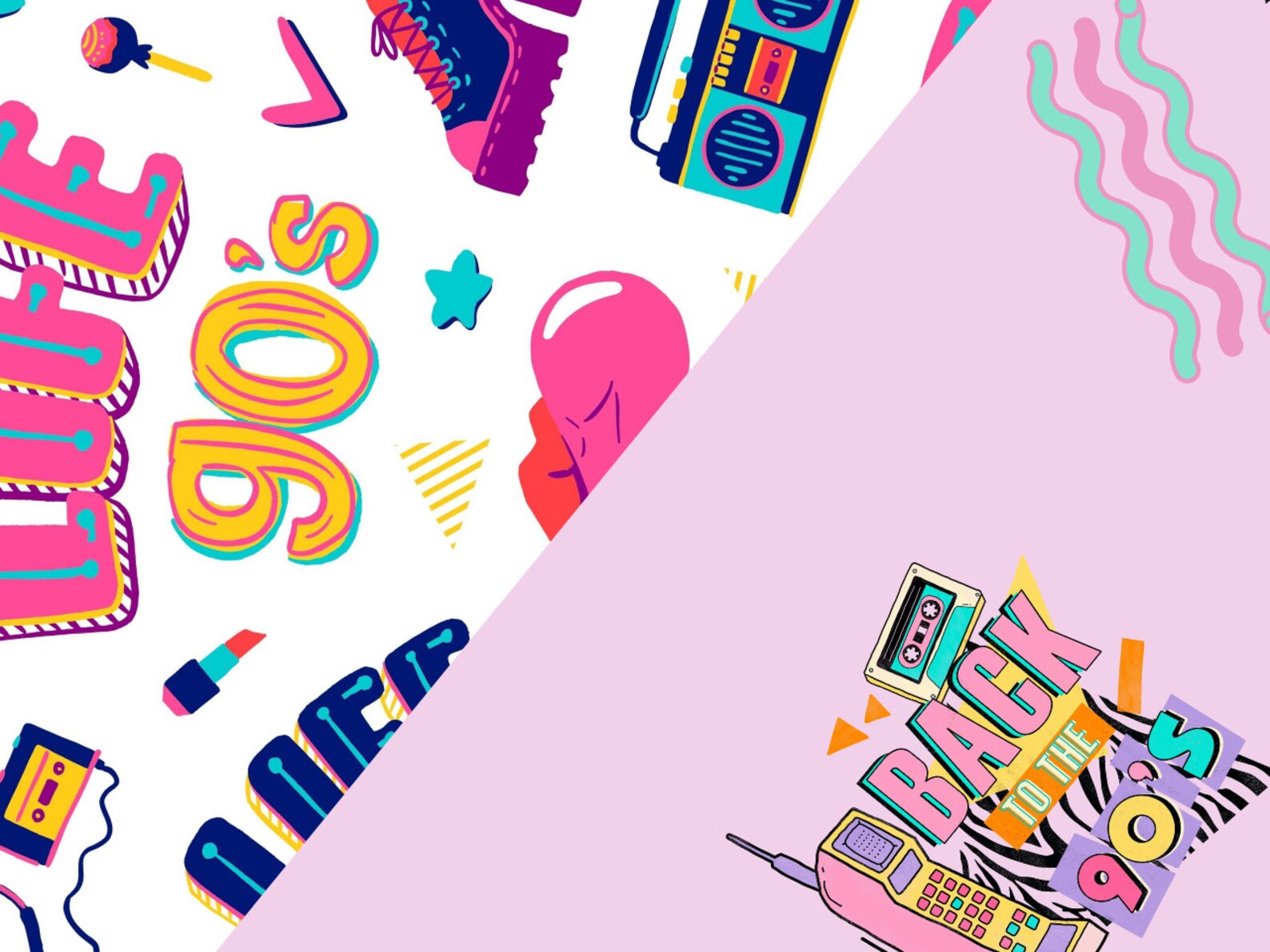 90s Style Digital Paper Pack-12"x 12" INSTANT Download-digital Prints ...