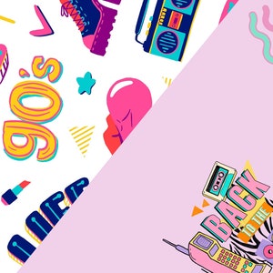 90s Style Digital Paper Pack-12"x 12" INSTANT Download-digital Prints ...