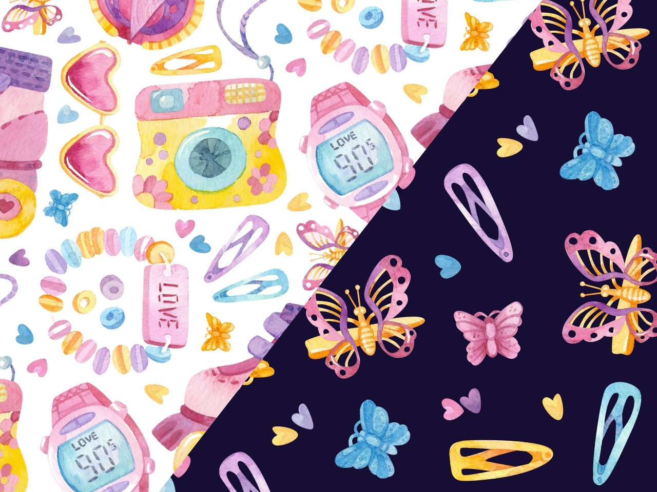 90s Style Digital Paper Pack-12"x 12" INSTANT Download-digital Prints ...