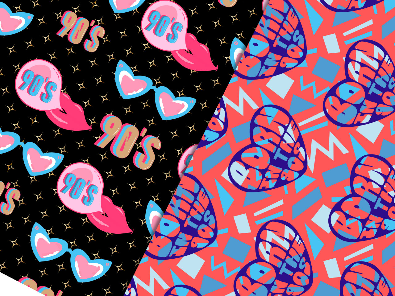 90s Style Digital Paper epic Pack 12x 12 INSTANT Download-digital ...