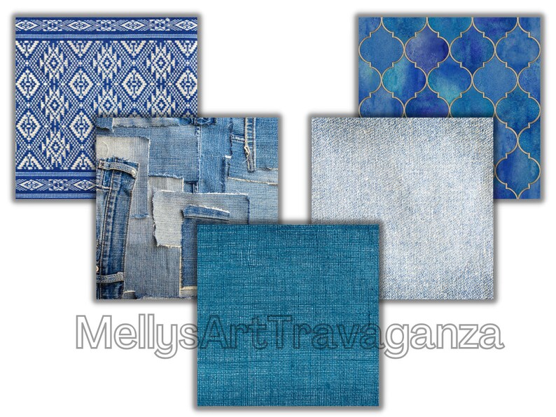 Jean Denim Digital Paper Pack-instant Download-12"x 12"- 20 Fashion ...