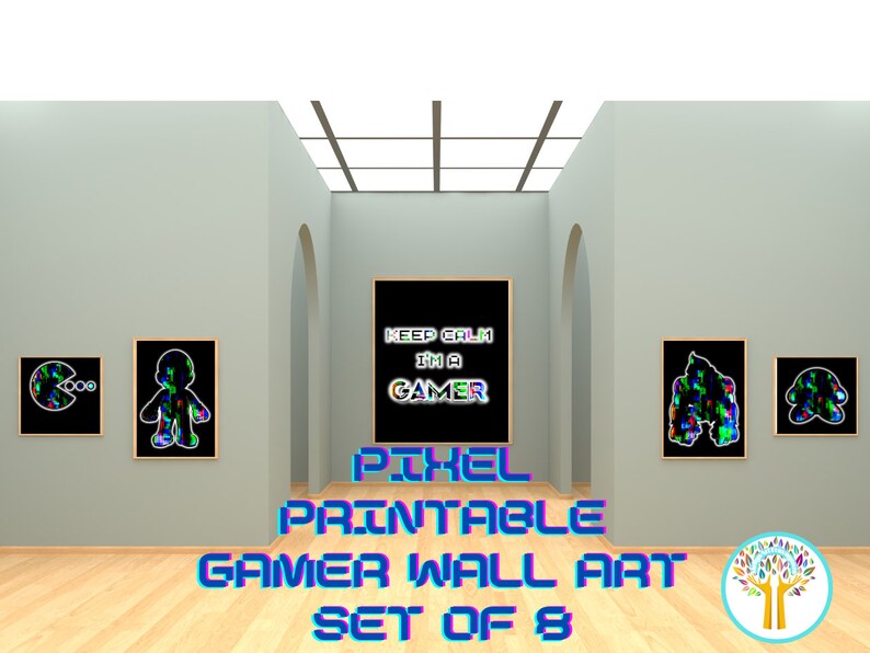 Printable Pixel Video Game Digital Posters-set of 8-INSTANT Download ...
