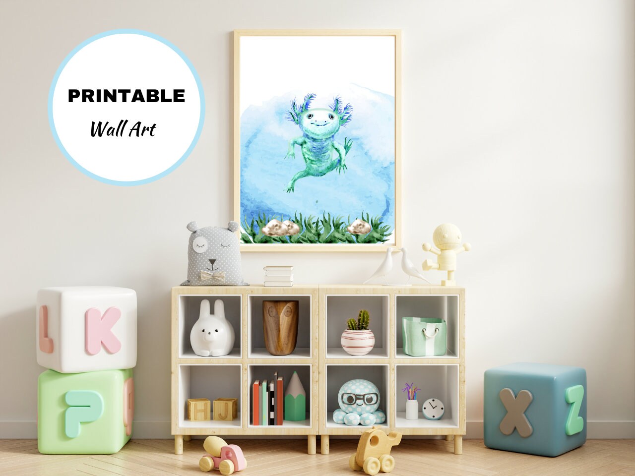 Cute Axolotl Watercolor Art Print,axolotl Theme Art,axolotl Artwork ...