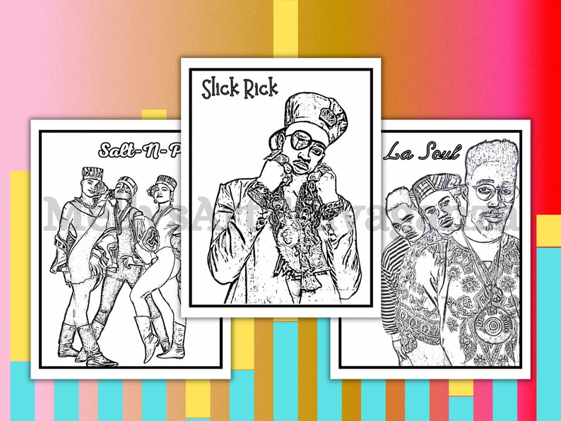 80s Hip Hop Coloring Book for Adults: A Coloring Book to Honor Hip Hop ...