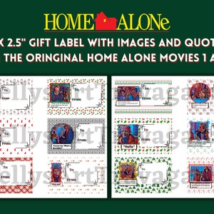 Home Alone Movie Christmas Printable Gift Labels 35 Gift Tags With 35 ...
