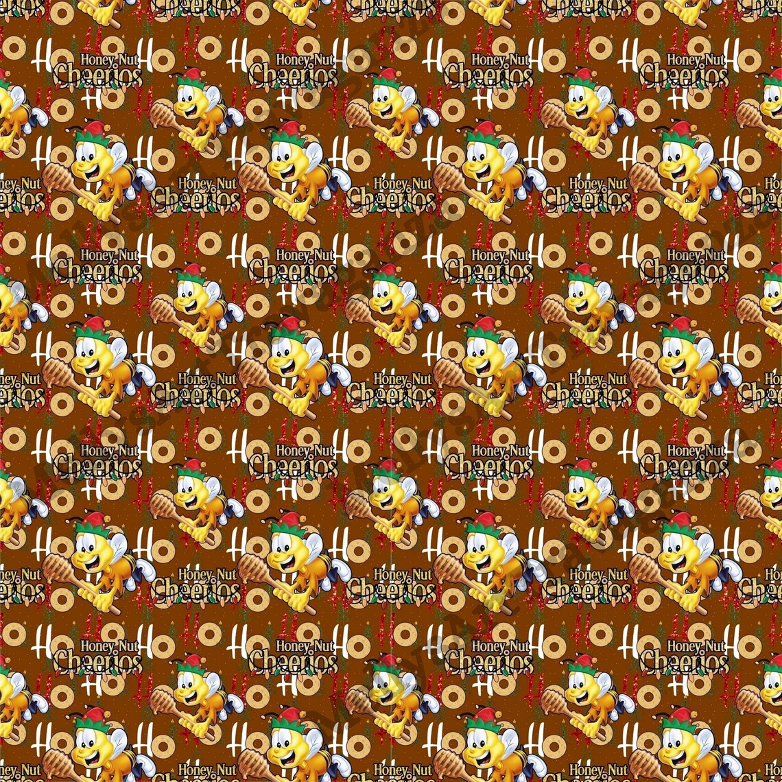 Honey Nut Cheerios Cereal Theme, Buzzbee Holiday Seamless Christmas ...