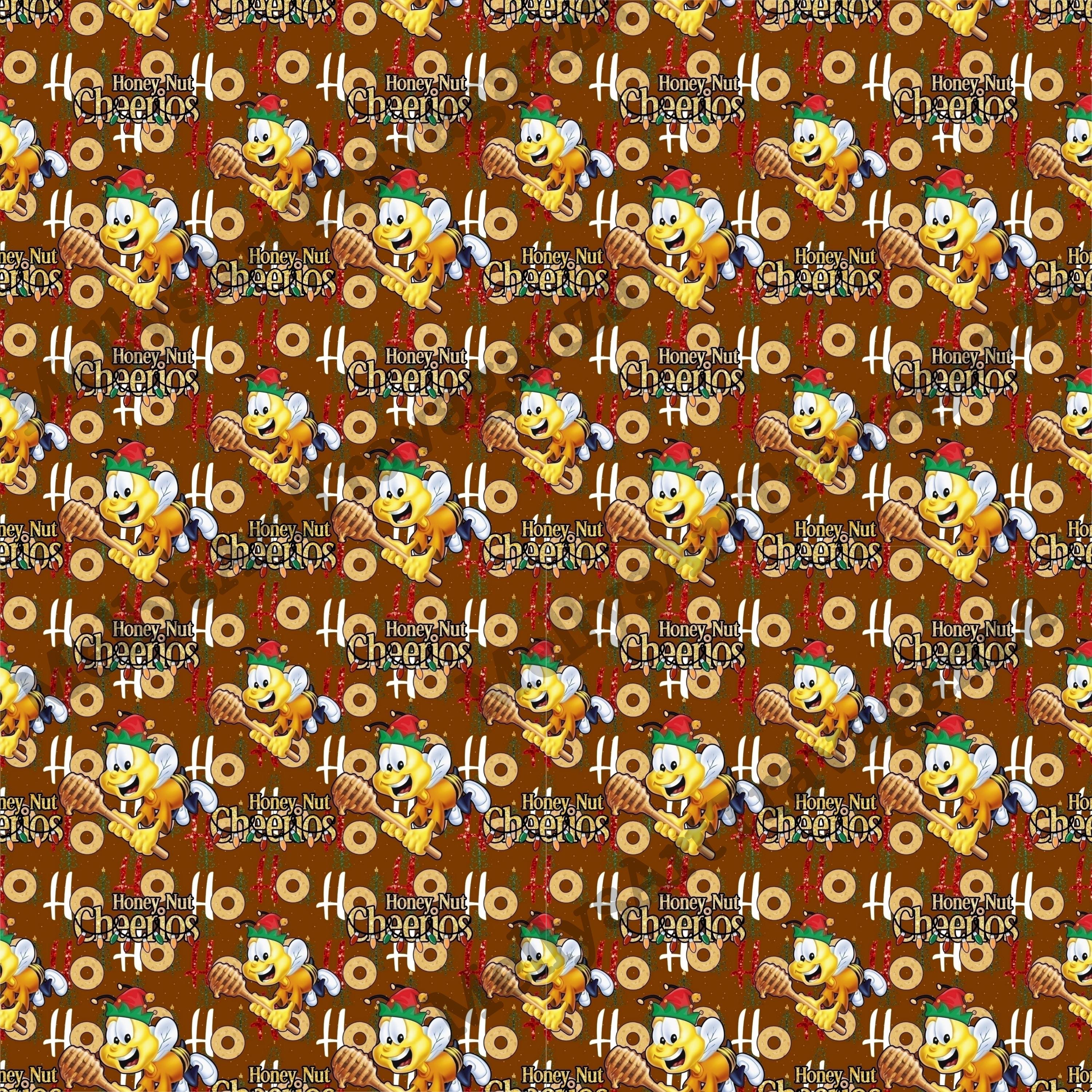 Honey Nut Cheerios Cereal Theme, Buzzbee Holiday Seamless Christmas ...