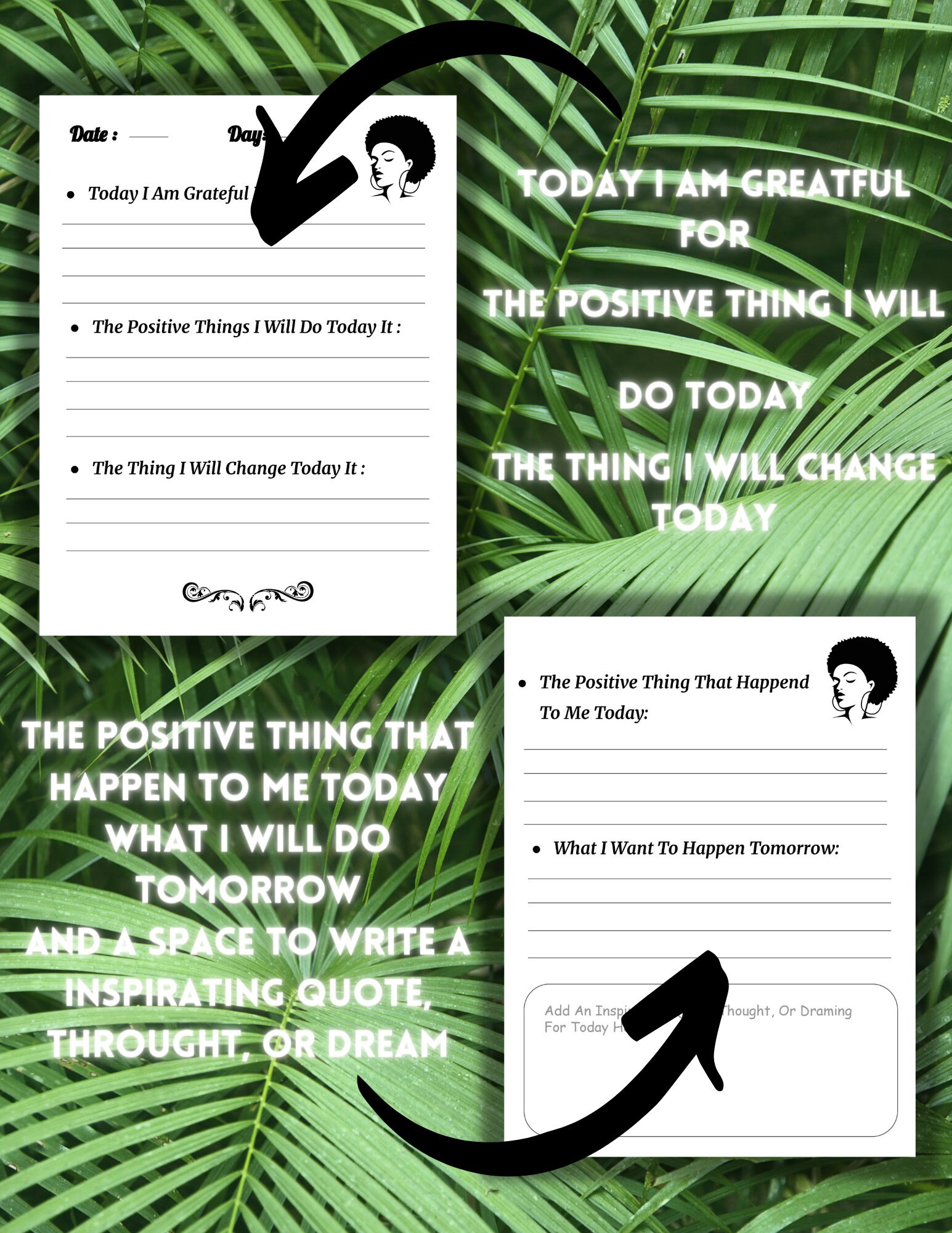 A Gratitude Journal for Black Women, A Printable Journal to Renew ...