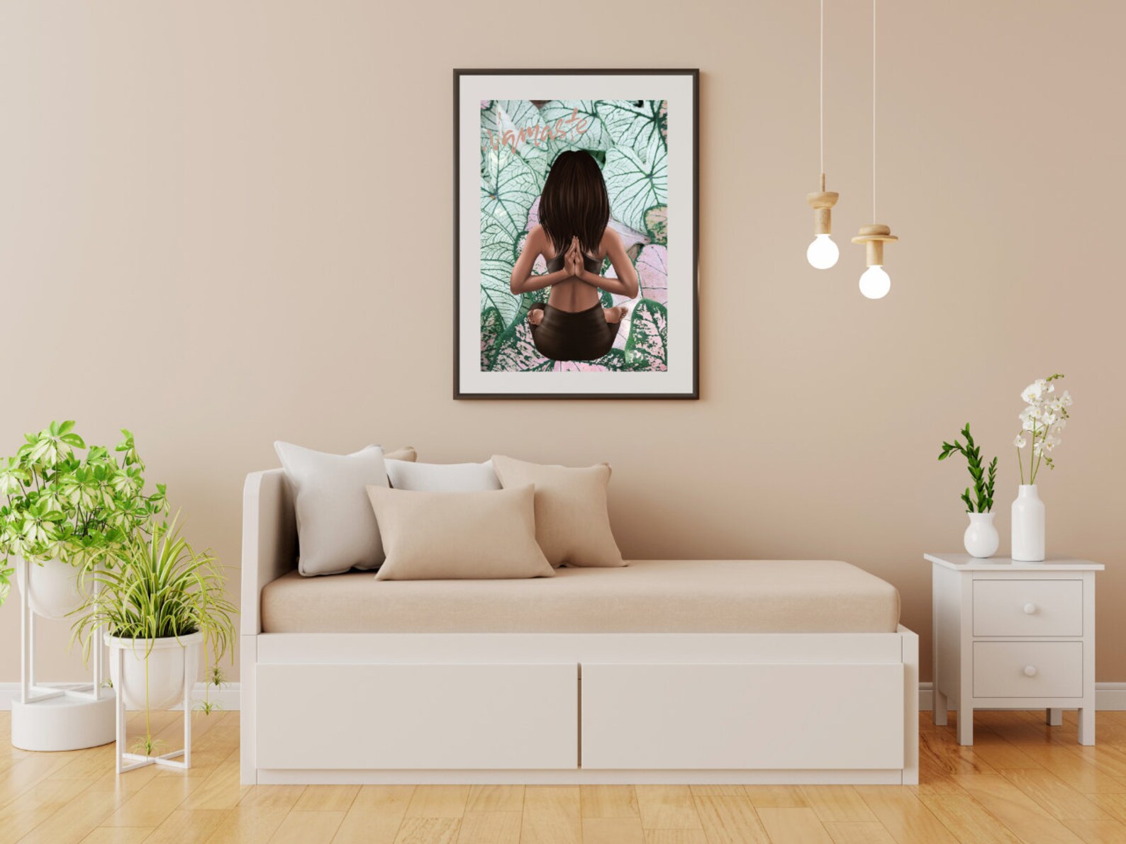 Printable Beautiful Art, Namaste Meditation Yoga Instant Download ...