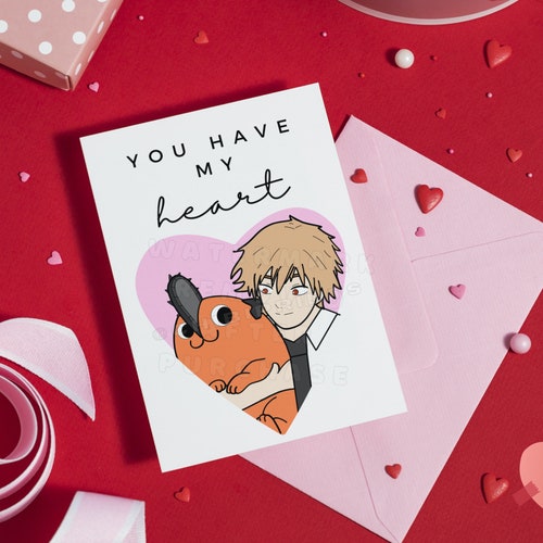 Anime Love Card Anniversary Card Plus Envelope Template - Etsy
