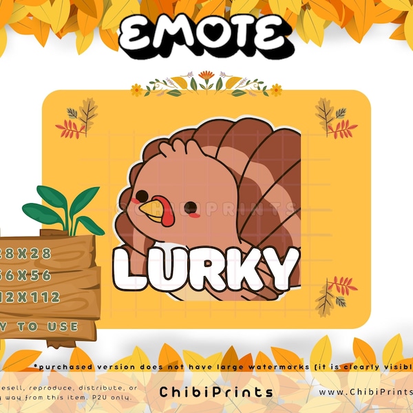 Funny Emote Turkey - Etsy