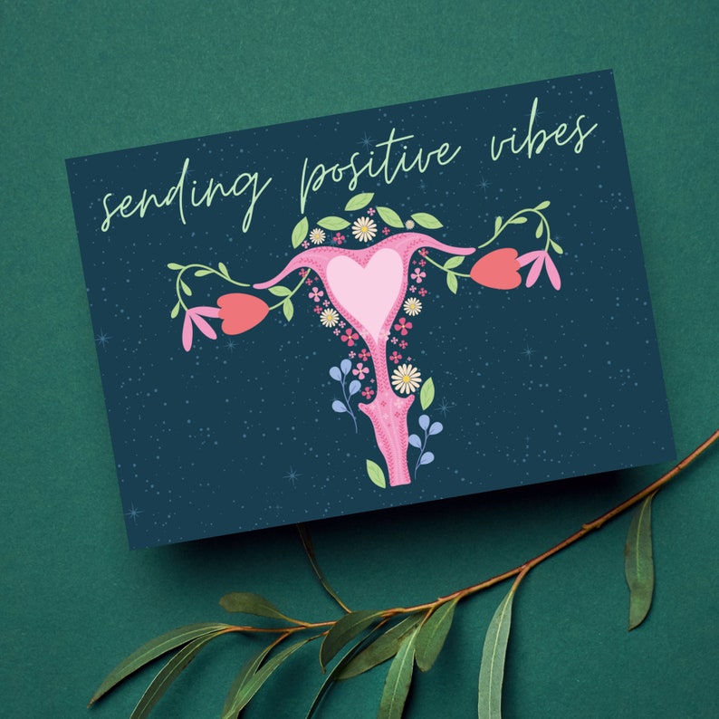 DIGITAL DOWNLOAD IVF Card / Uterus Card / Iui Card / Endometriosis Card ...