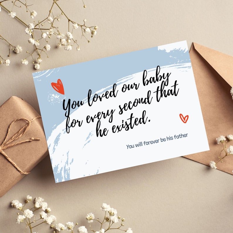 DIGITAL DOWNLOAD Fathers Day Loss Card / Bereaved Father Card ...