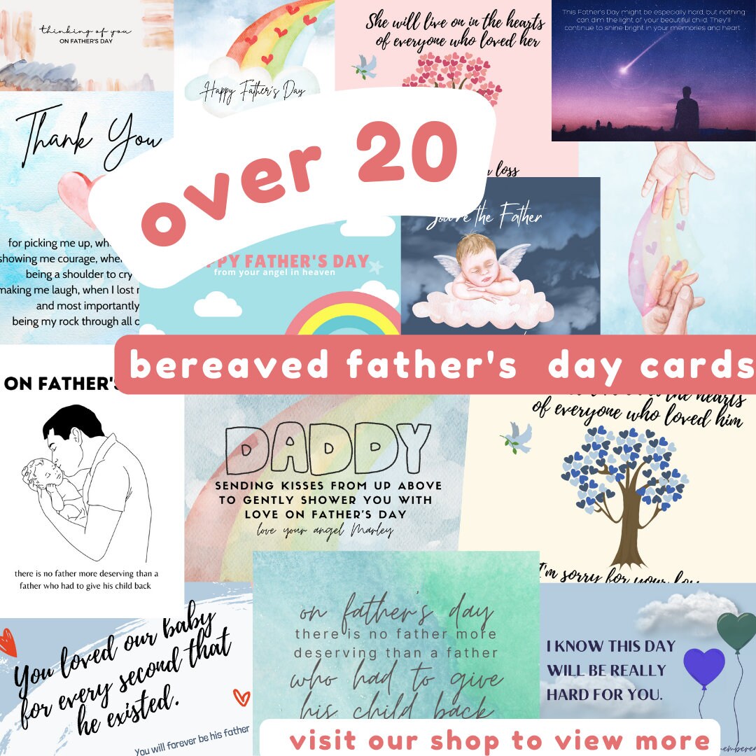 DIGITAL DOWNLOAD Fathers Day Loss Card / Bereaved Father Card ...