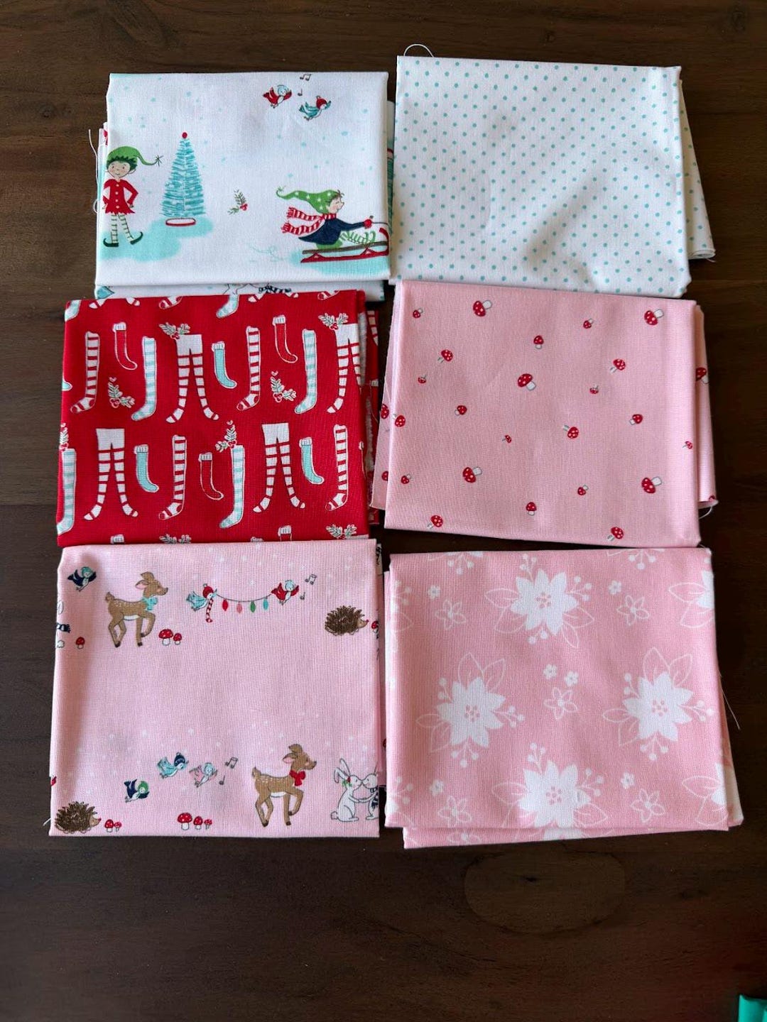 Bundle of 6 Fat Quarter Winter Prints | Riley Blake Fabrics| Fat ...