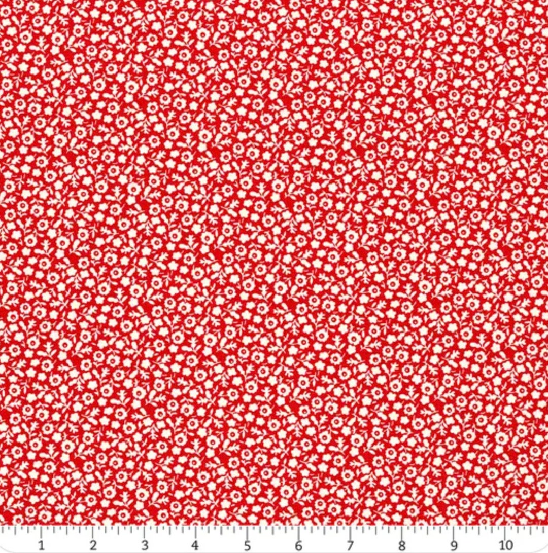 Red Hot Red Calico | Riley Blake Designs. Fat Quarter Listing - 100% ...
