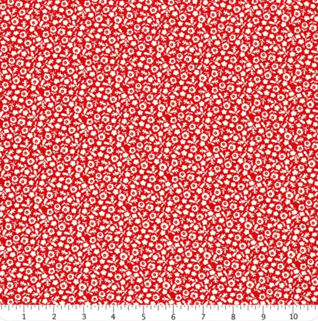 Red Hot Red Calico Riley Blake Designs. Fat Quarter Listing 100% Cotton ...