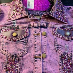 Purple Jean Rhinestone Jacket - Etsy