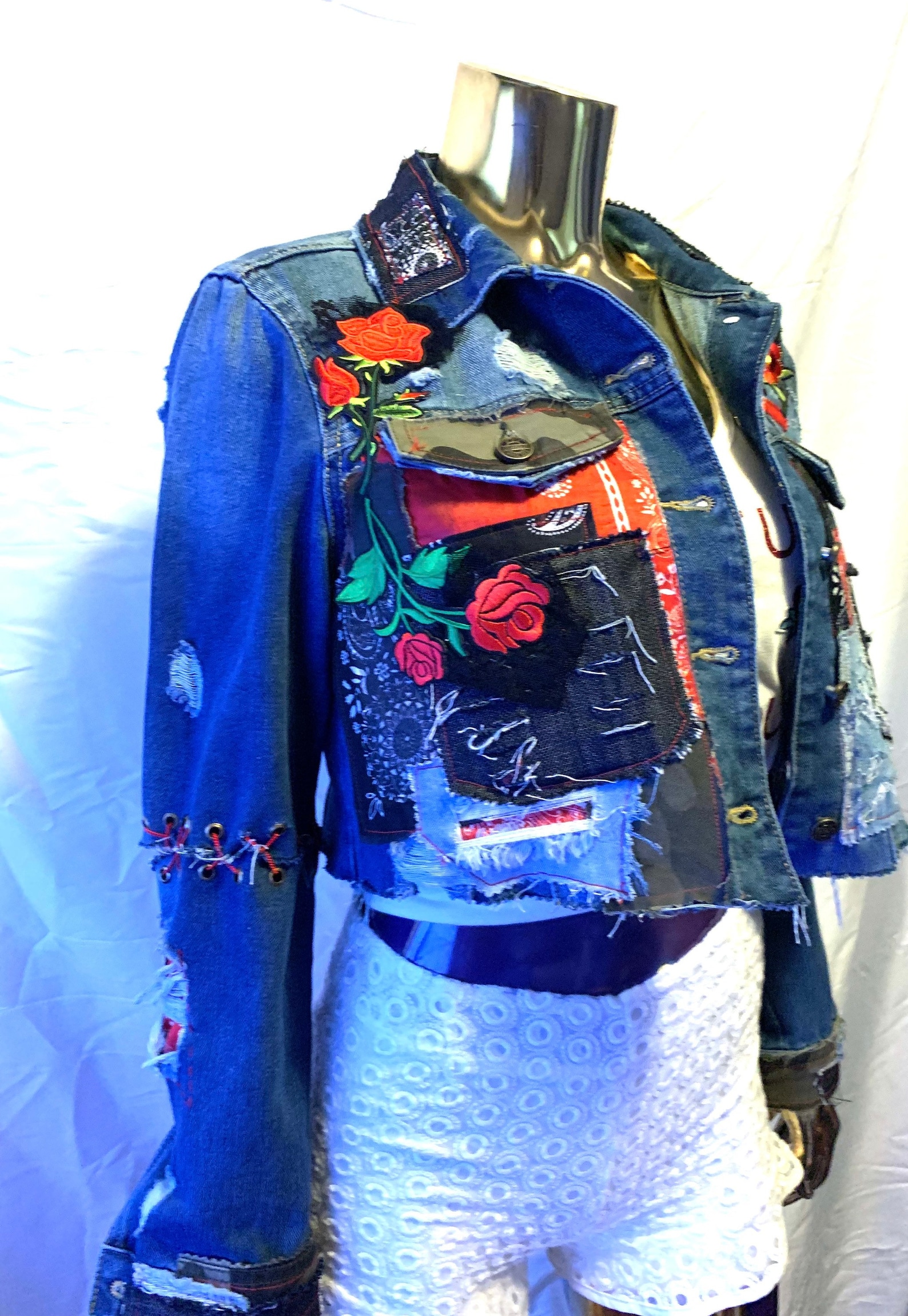 Denim Patchwork Jacket - Etsy