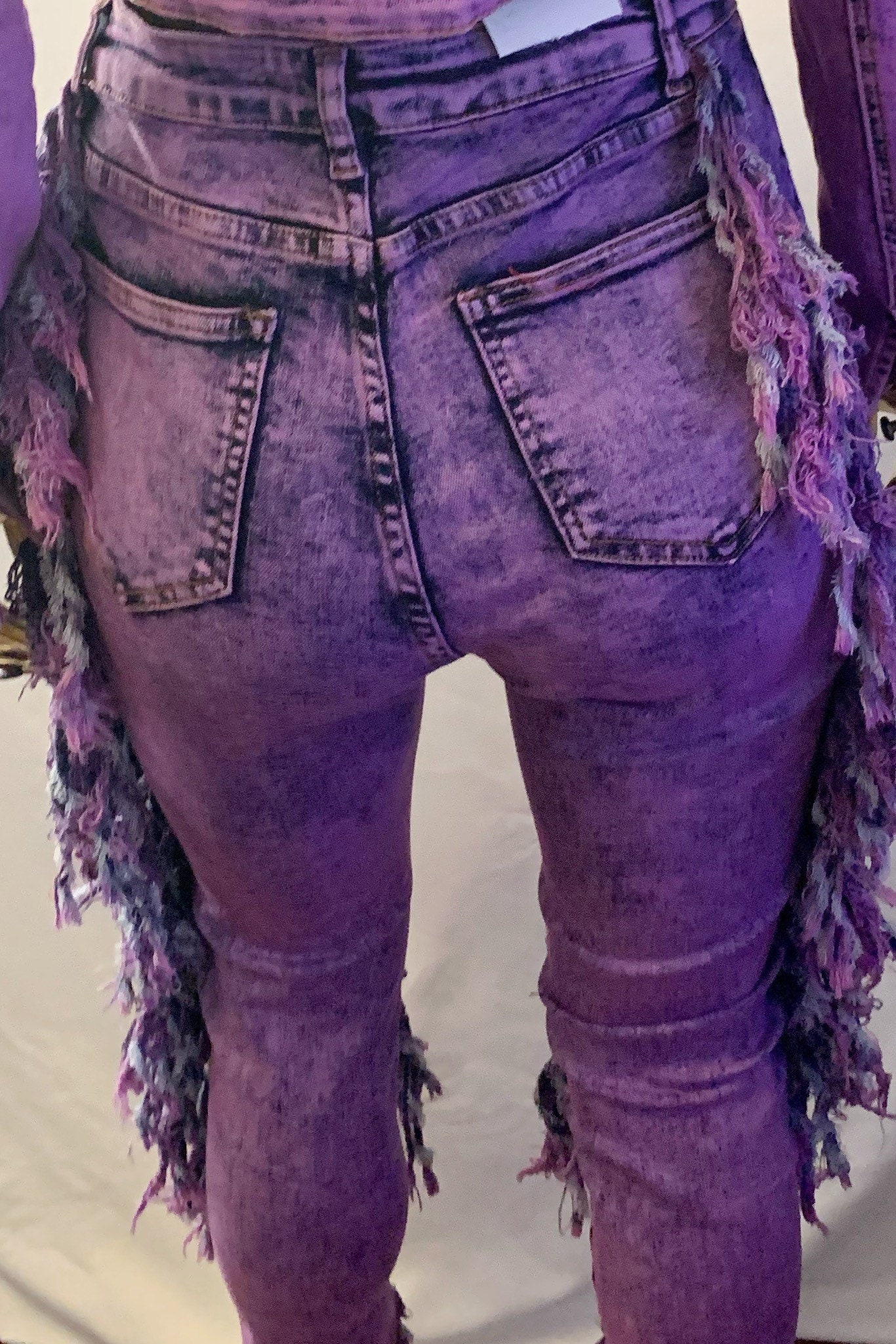 Purple Jean Rhinestone Jacket - Etsy