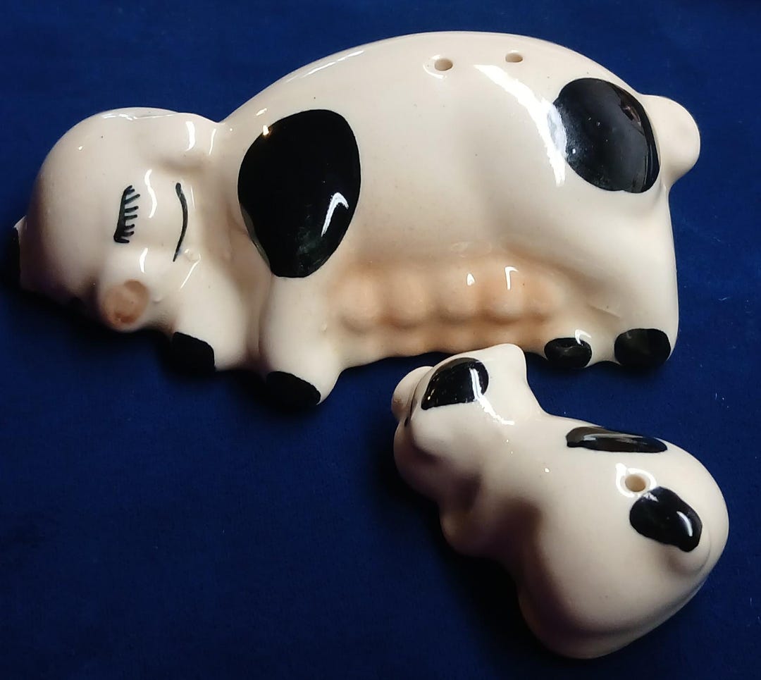 Vintage Sow and Piglet Salt and Pepper Shakers - Etsy