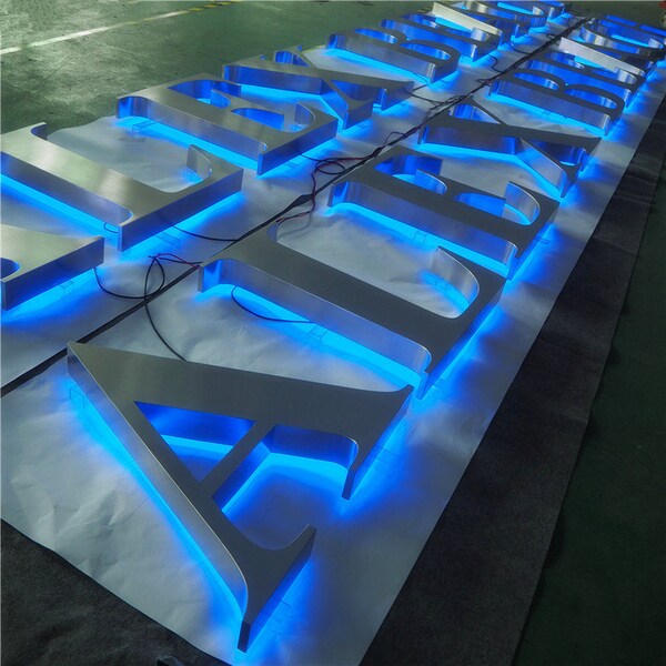 Stainless Steel Logo Sign Illuminated Logo Sign Backlit - Etsy