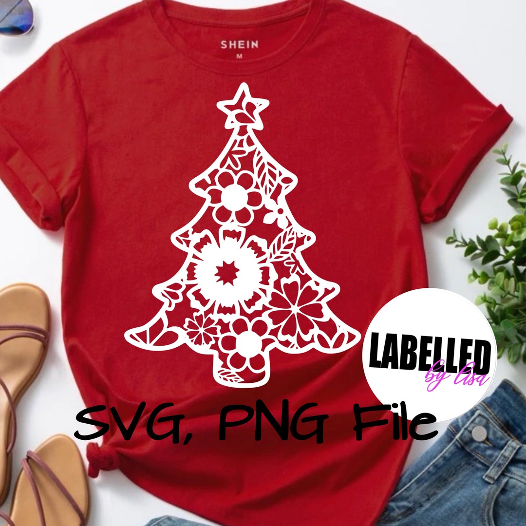 Christmas Tree, Filigree, Floral Mandala SVG, PNG, Digital Download ...
