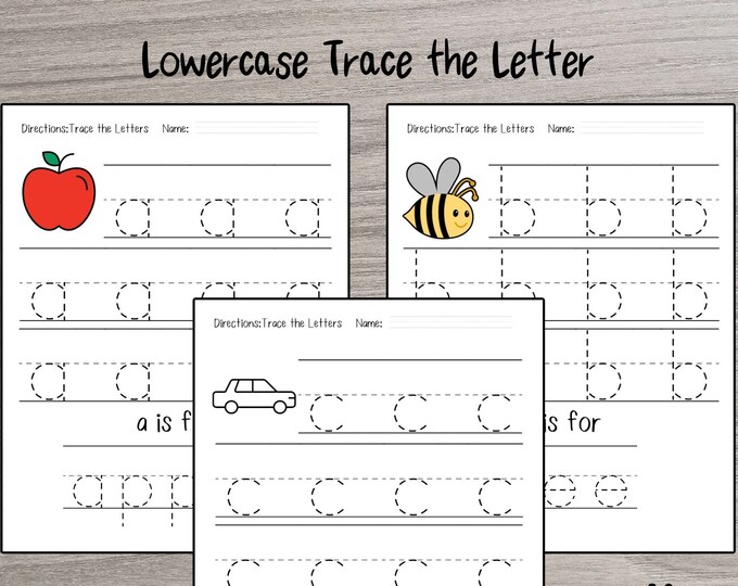 26 Printable Trace the Alphabet Worksheets, Preschool-kdg Phonics ...