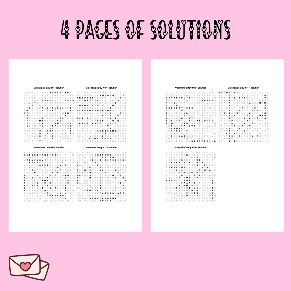Valentine's Day Word Search Game, Printable Valentine Card, Valentine's ...