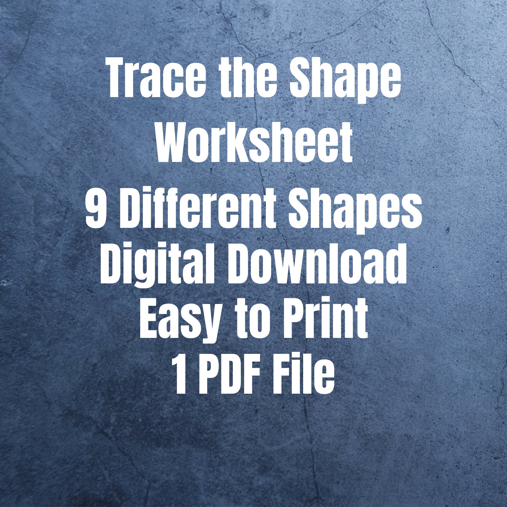 10 Printable Trace the Shape Worksheets Preschool Basic - Etsy