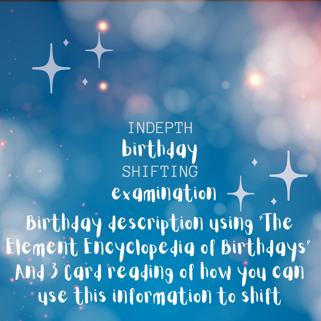 Indepth Birthday Shifting Examination - Etsy