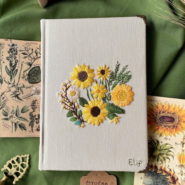 Embroidered Notebook - Etsy