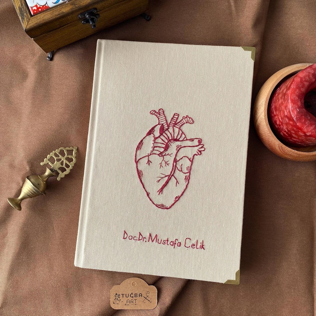 Anatomical Heart Embroidery Notebook: Handmade Medical Gift - Etsy