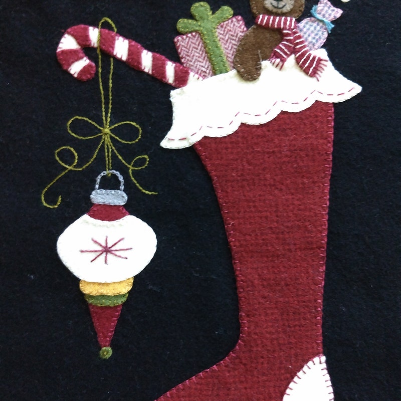Christmas Stocking Applique - Etsy