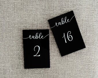 Pastel Acrylic Wedding Table Numbers Event Table Setting - Etsy