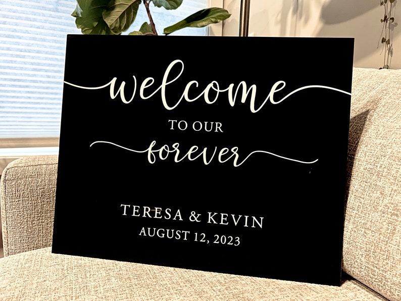 Welcome to Our Forever Wedding Welcome Sign Wedding & Event Signage ...