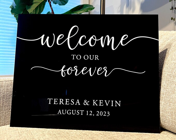 Welcome to Our Forever | Wedding Welcome Sign | Wedding & Event Signage ...
