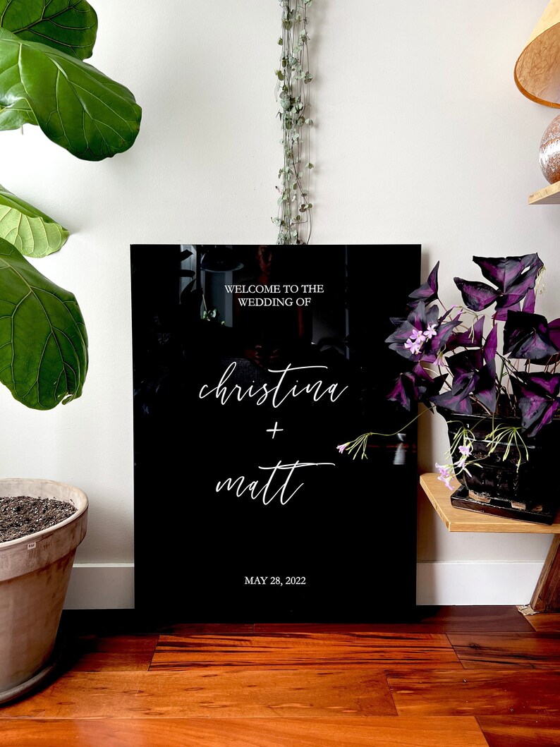 Minimal Wedding Welcome Sign Wedding & Event Signage Modern Classy ...
