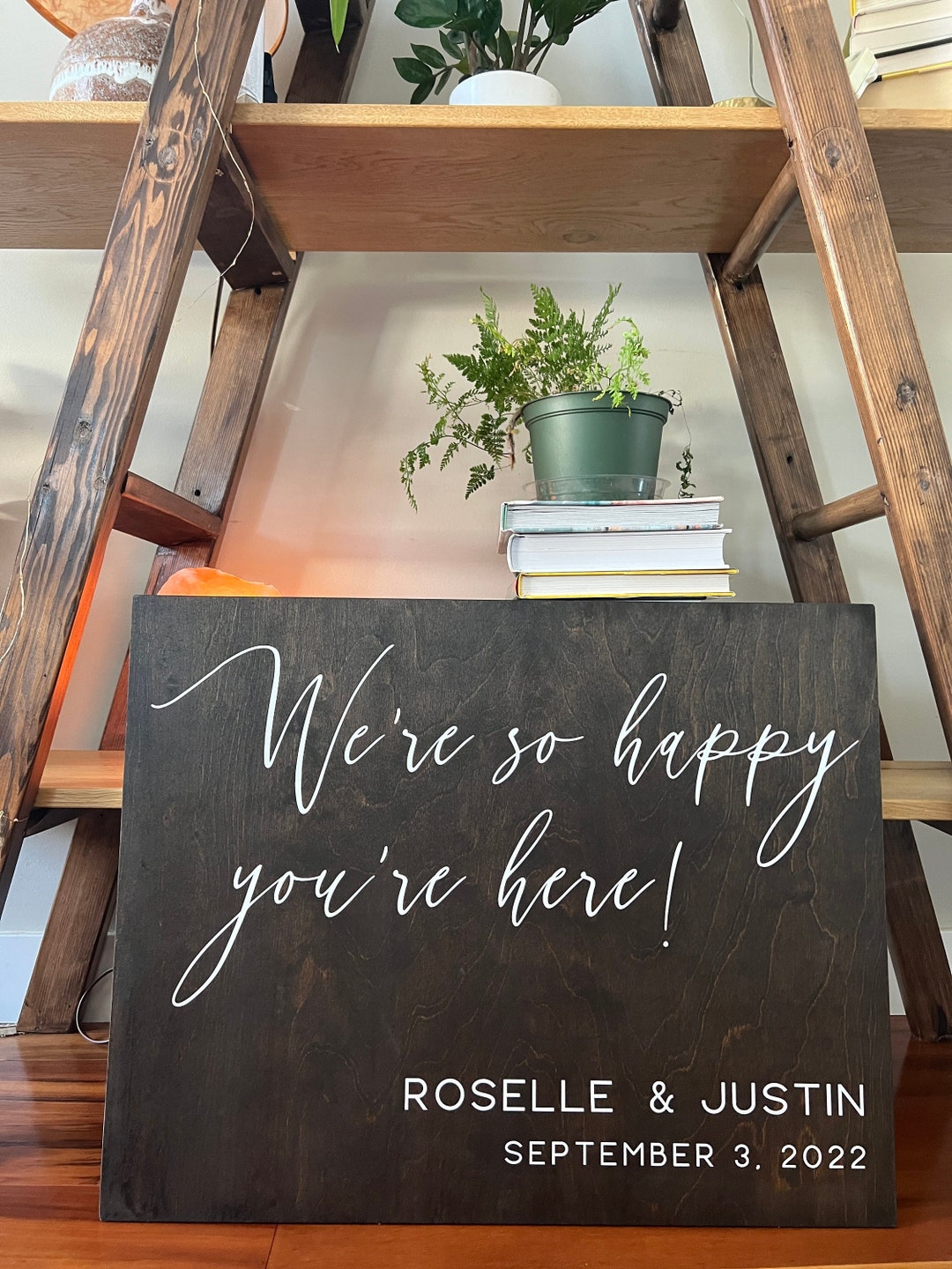 Wood Wedding Welcome Sign | Wood & Rustic Wedding Decor | so Happy You ...