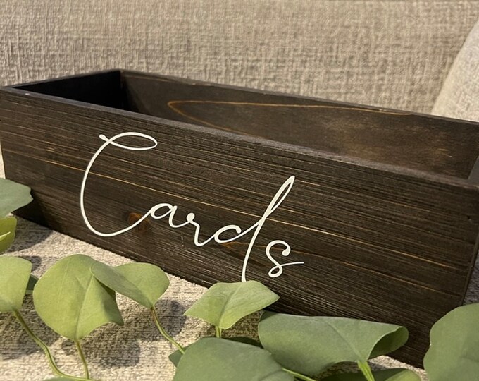 Wooden Card Box - Open Face | Rustic & Wood Wedding Decor | Gifts and ...