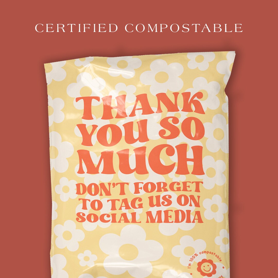 10x13 Flower Power Marketing Mailers 100% Compostable Biodegradable ...