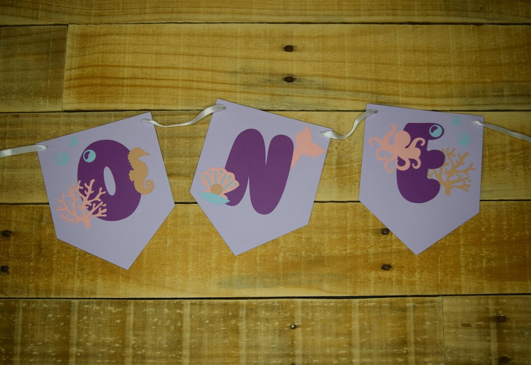Under the Sea Birthday Banner/ocean Theme Birthday Banner/mermaid ...