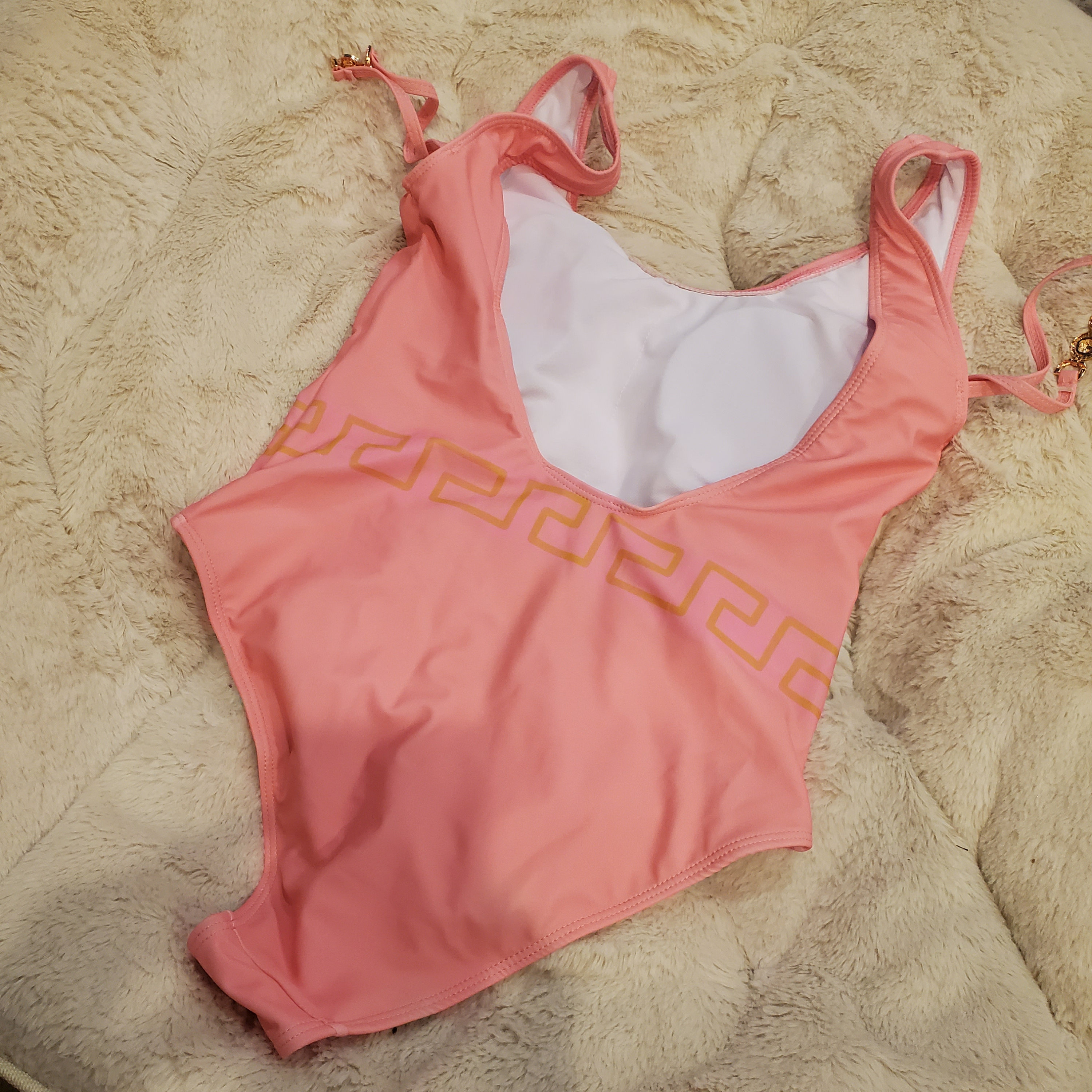 Swimsuit Bikini Versace Bathingsuit One Piece Pink - Etsy